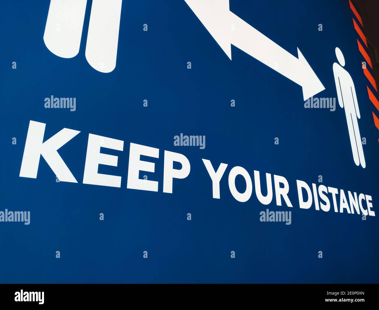 Keep your distance. Warning and reminder to keep distance between ...