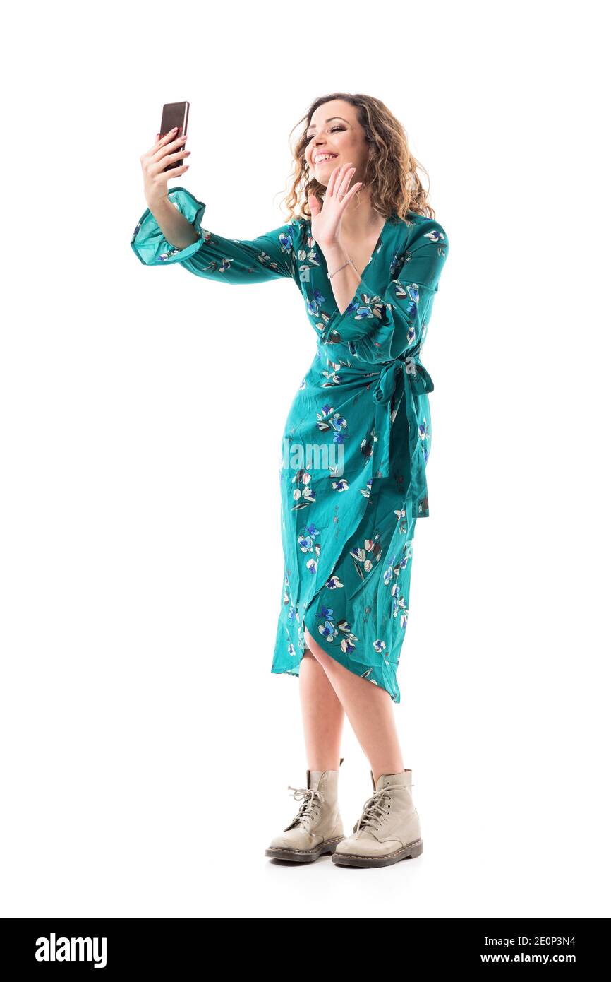 Full Body Woman Greeting