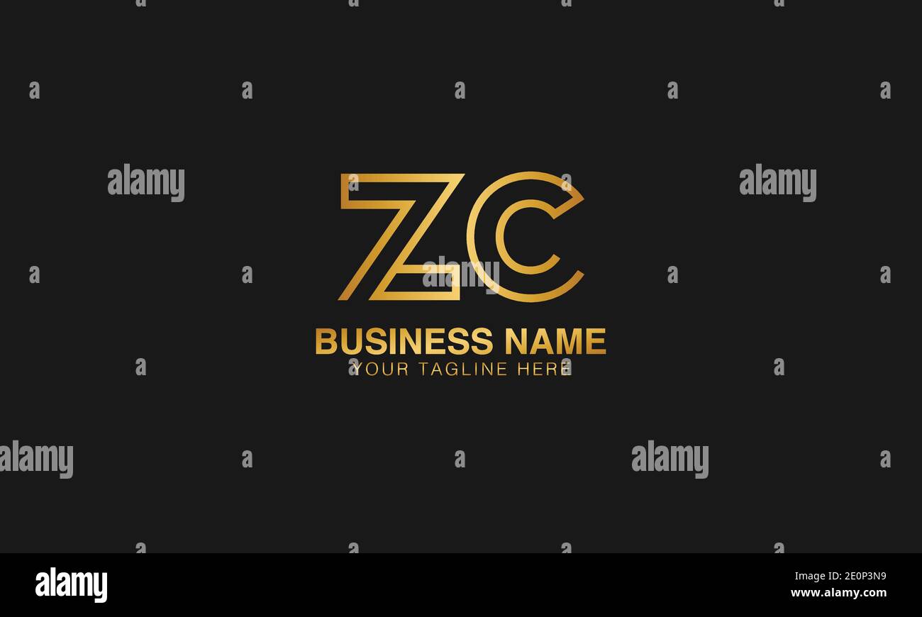 ZC Z C initial logo | initial based abstract modern minimal creative logo, vector template image ...