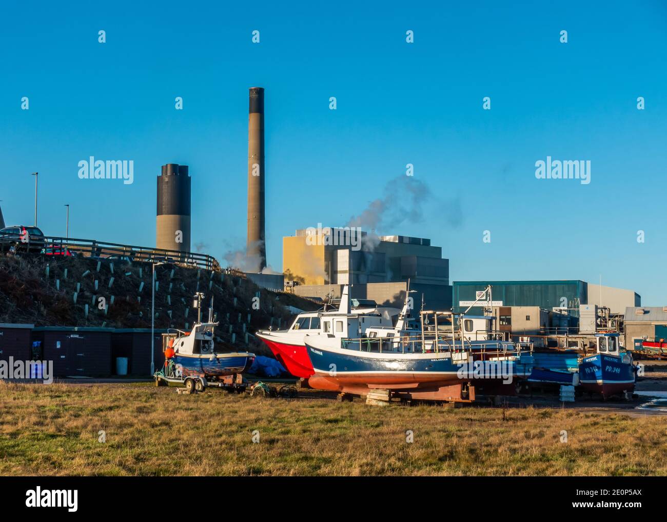 The ruins of Boddam Castle at Boddam near Peterhead in Aberdeenshire ...