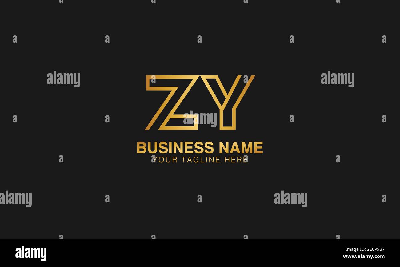 Zy Z Y Initial Logo Initial Based Abstract Modern Minimal Creative Logo Vector Template Image