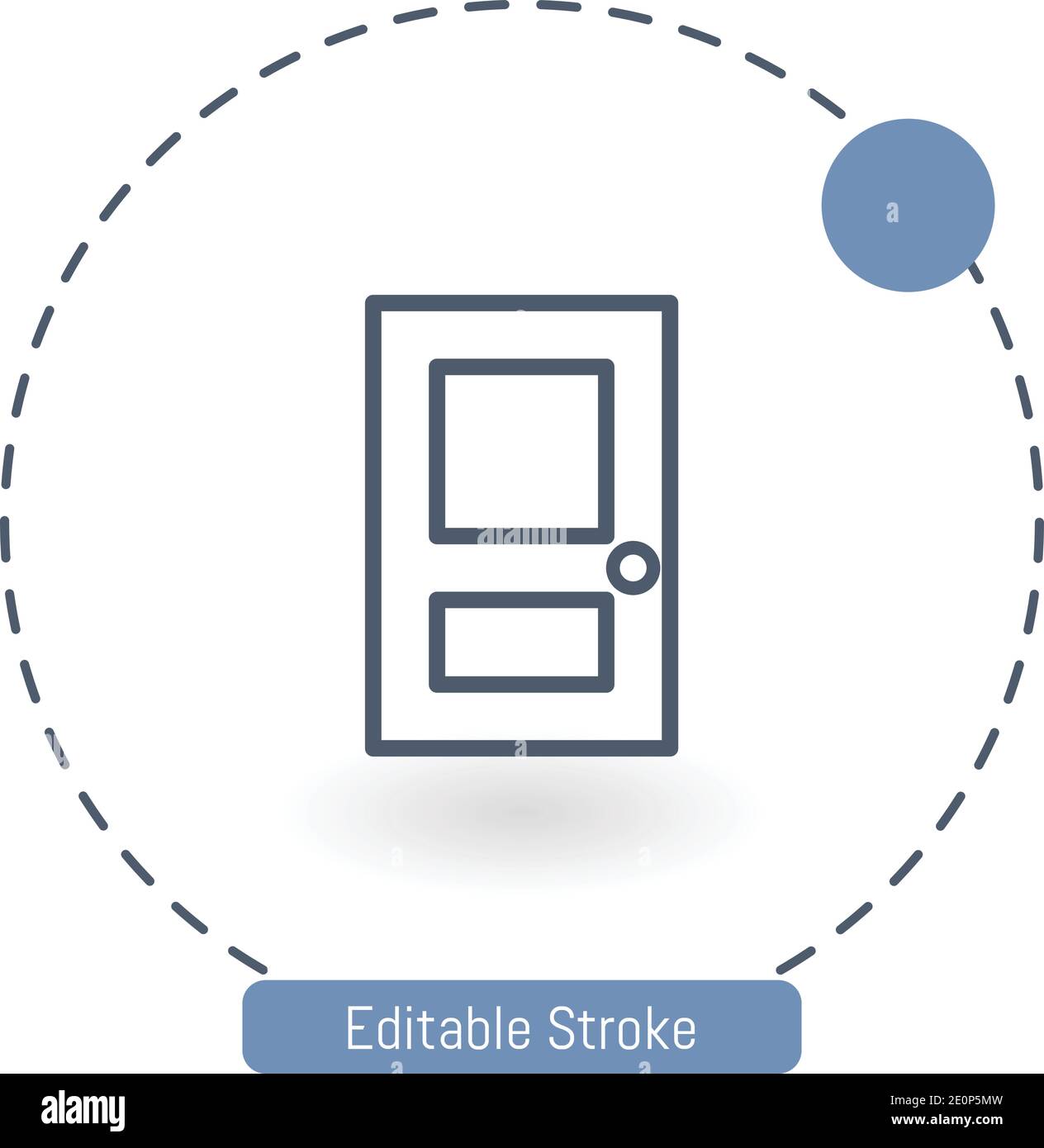 entrance vector icon editable stroke outline icons for web and mobile ...