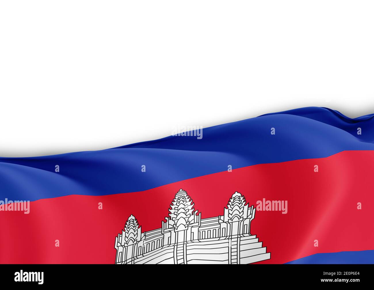 Cambodia National flag in White Background Stock Photo - Alamy