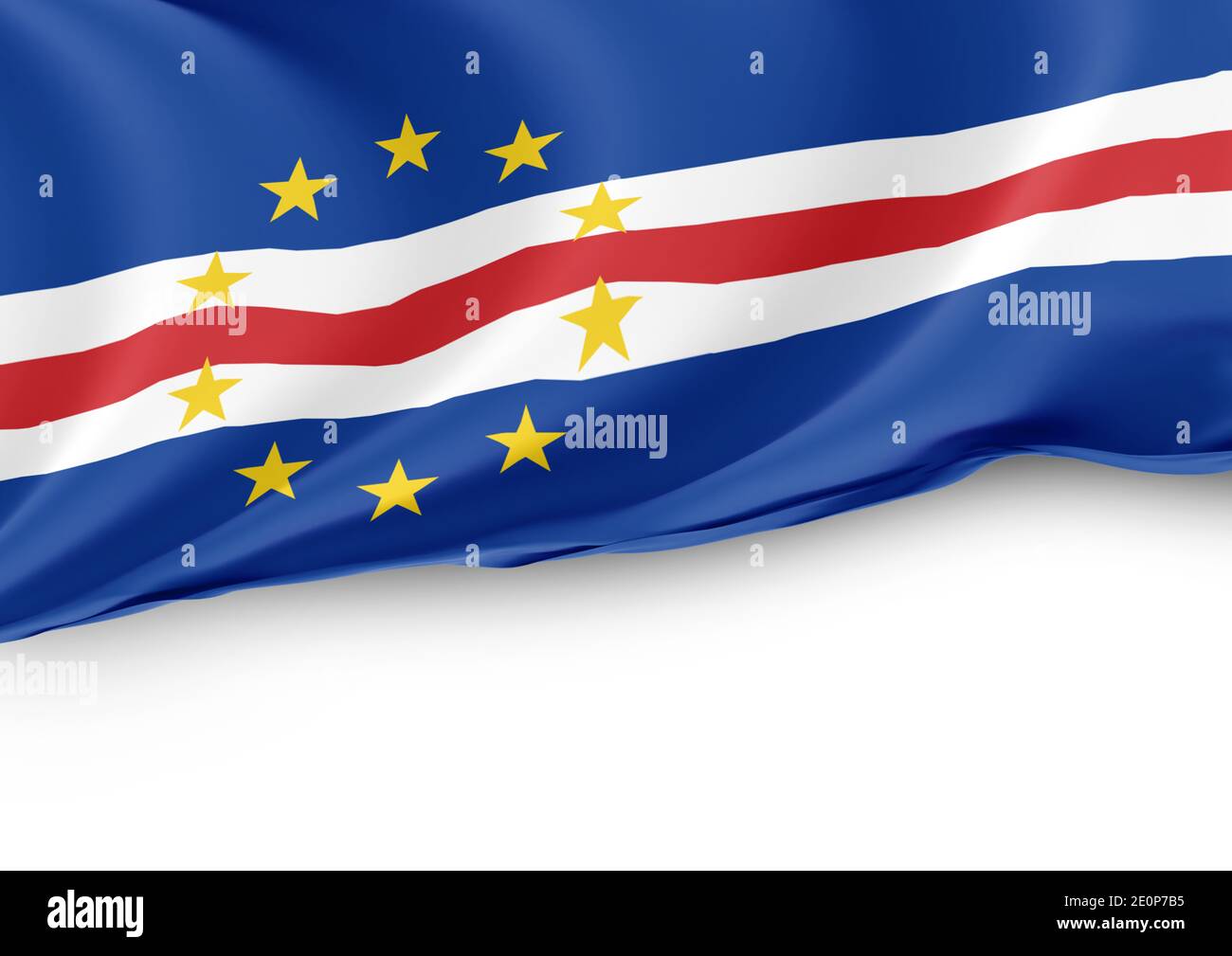 Cape Verde National flag in White Background Stock Photo - Alamy
