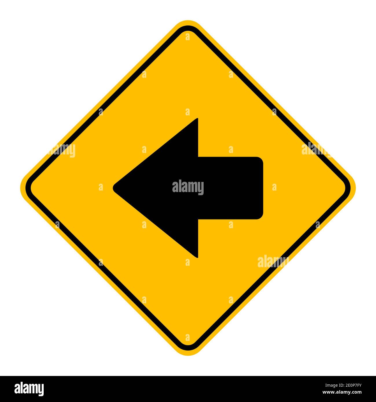 Left arrow and road sign Stock Photo - Alamy