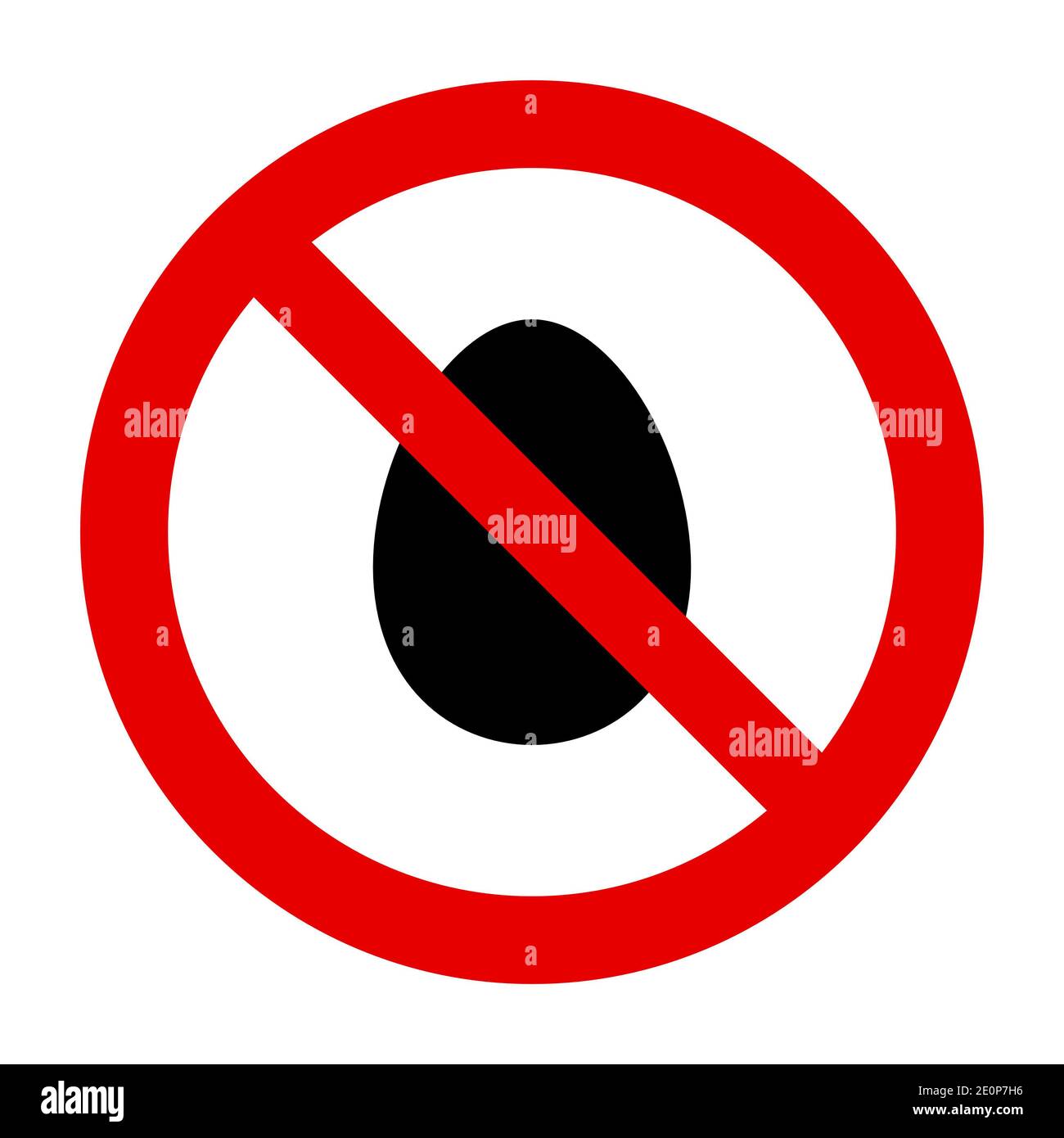 Egg and prohibition sign Stock Photo - Alamy