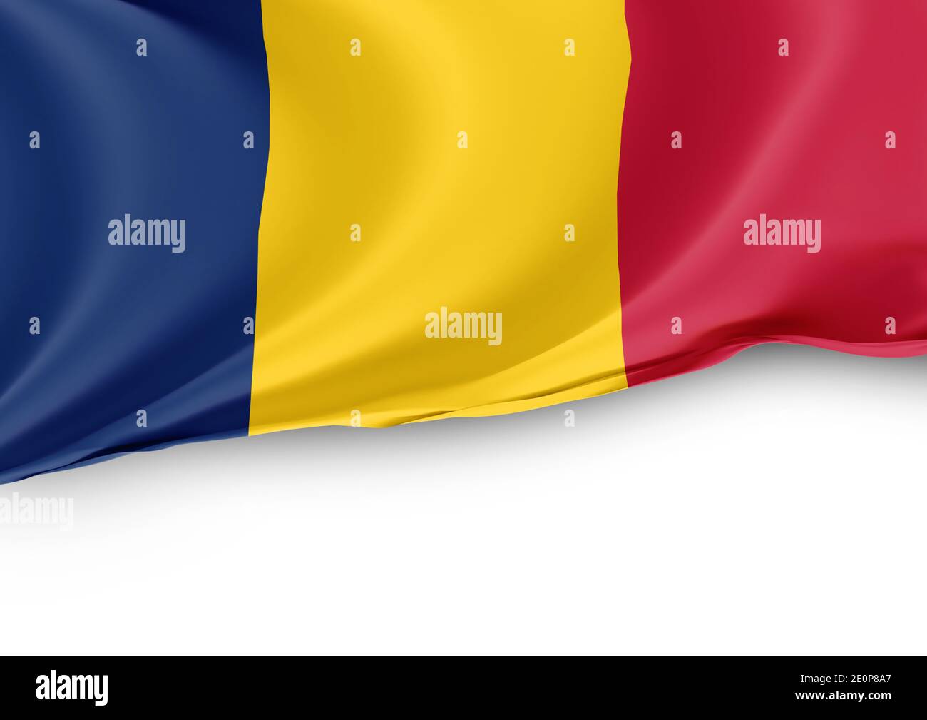 Chad National flag in White Background Stock Photo - Alamy