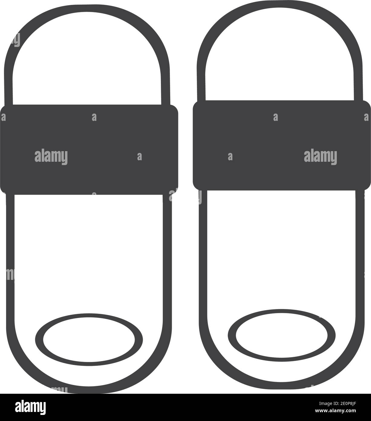 Rubber thong slippers Stock Vector Images - Alamy