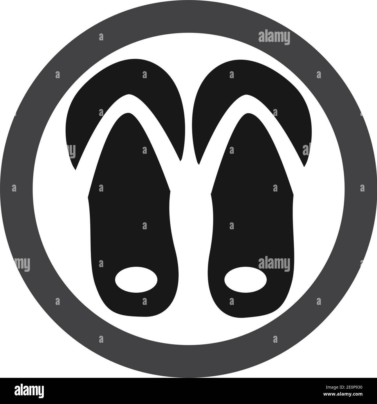 Rubber thong slippers Stock Vector Images - Alamy