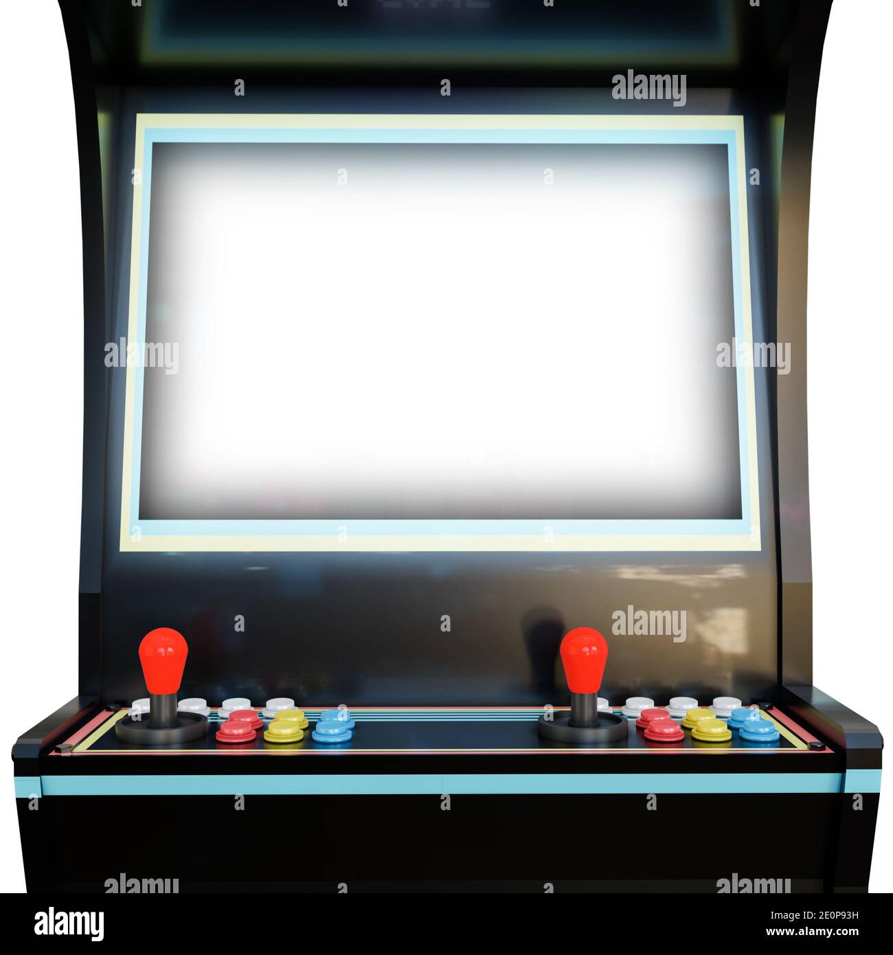 arcade cabinet isolated on white background 3d illustration Stock Photo ...