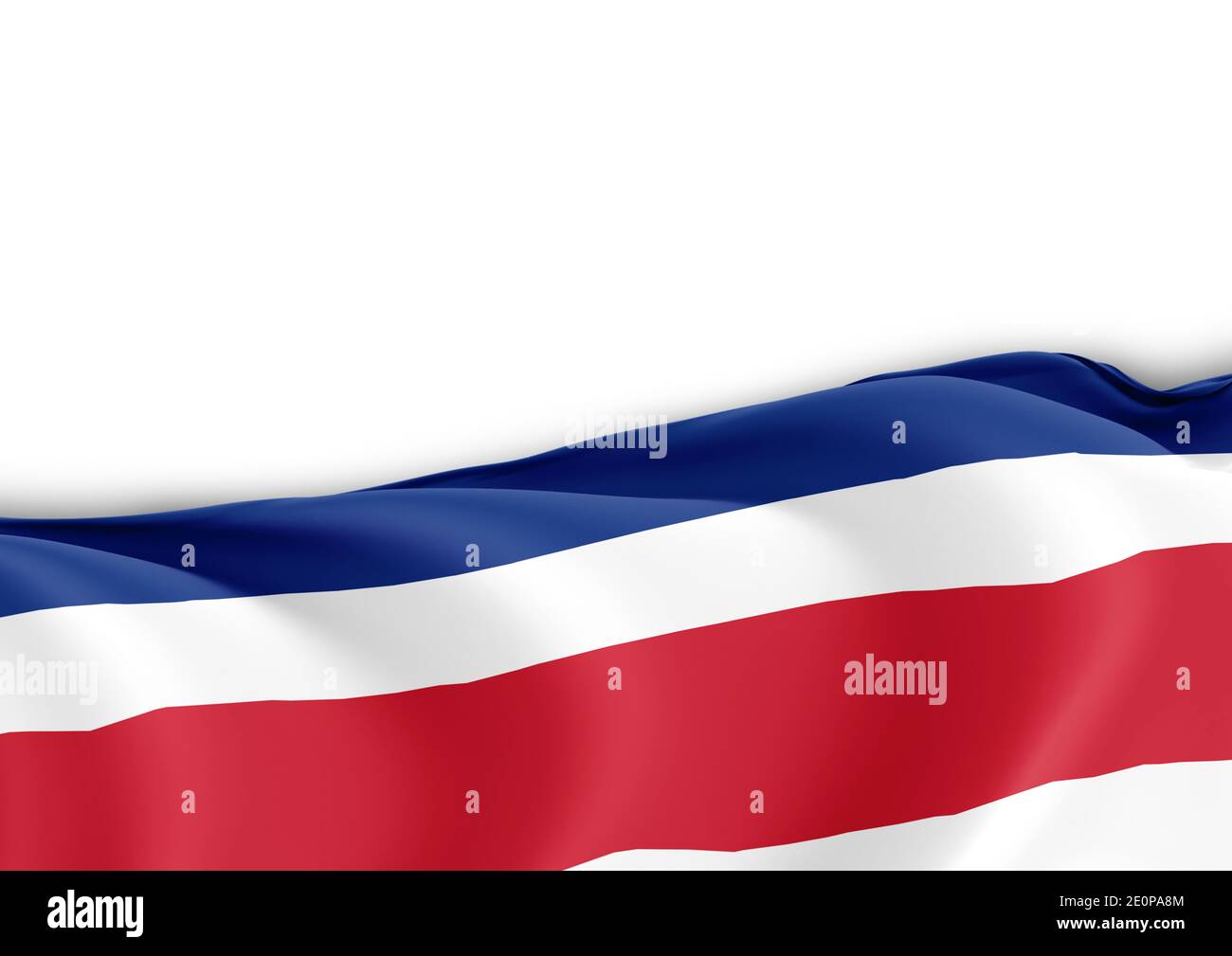 Costa Rica National flag in White Background Stock Photo - Alamy