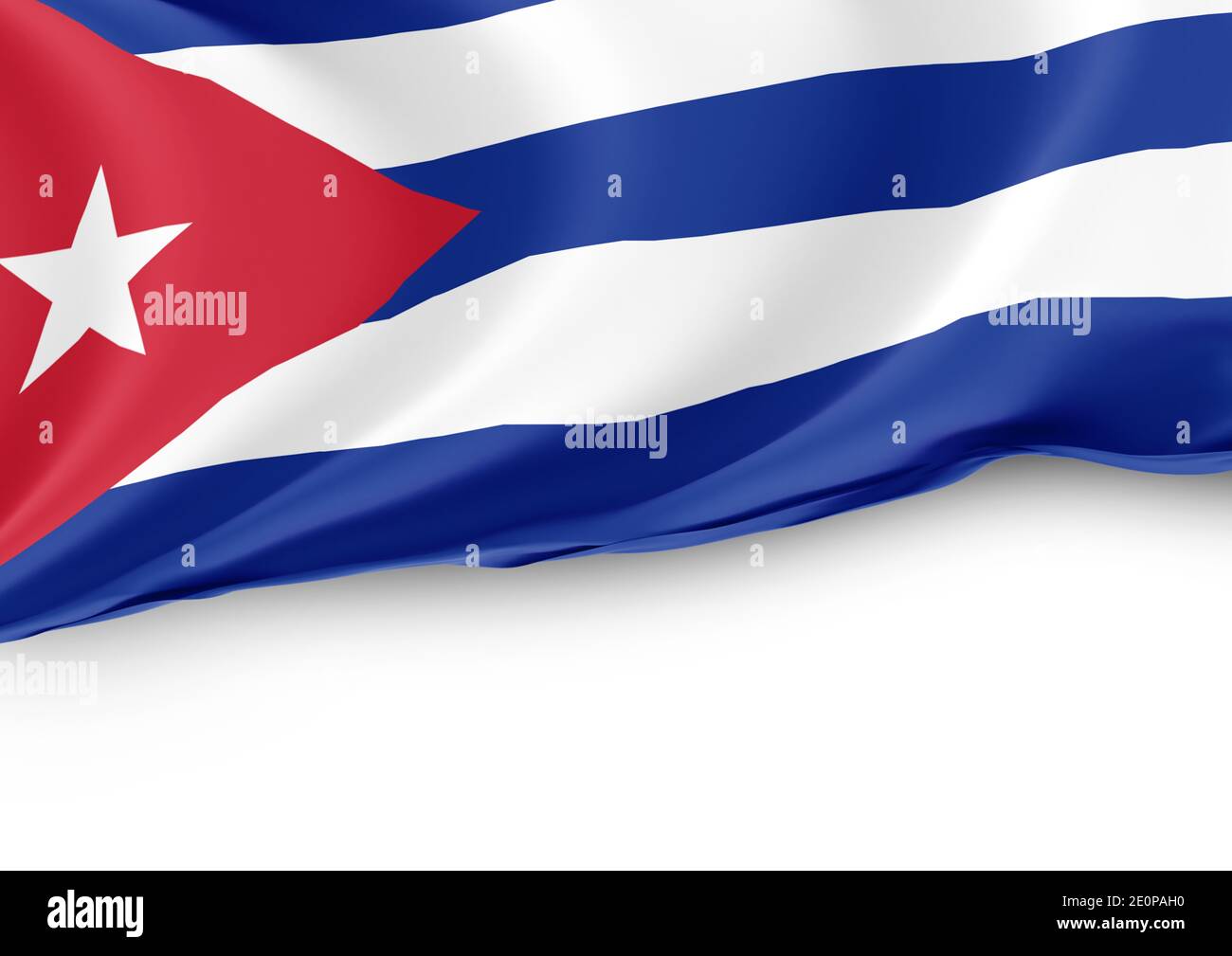 Cuba National flag in White Background Stock Photo - Alamy