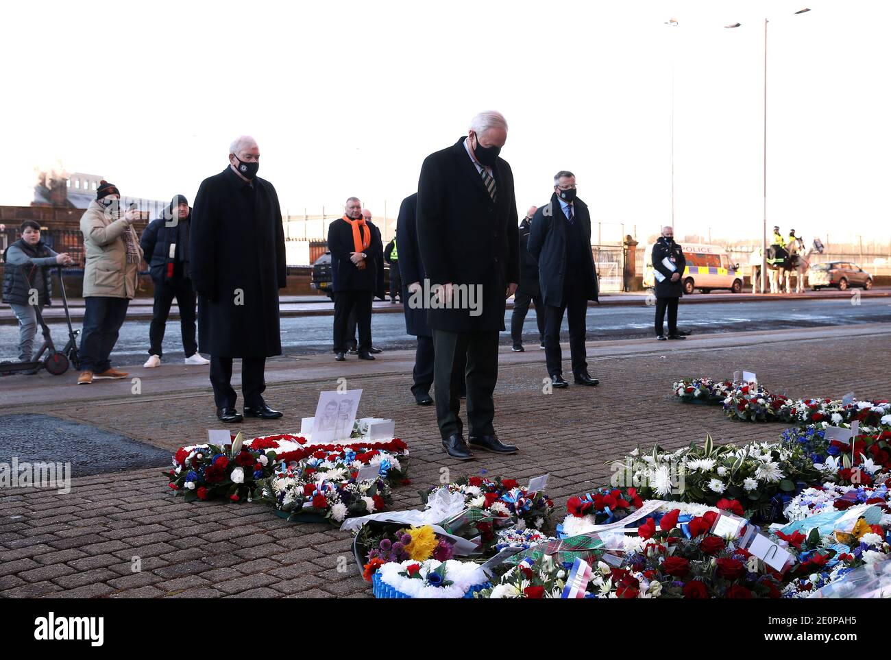 John Greig, Celtic chairman Ian Bankier and Rangers chairman Douglas ...
