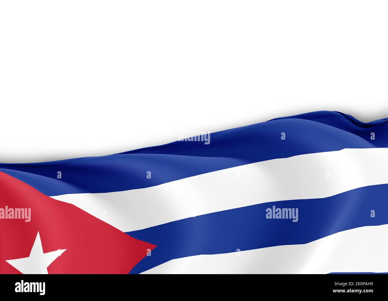Cuba National flag in White Background Stock Photo - Alamy