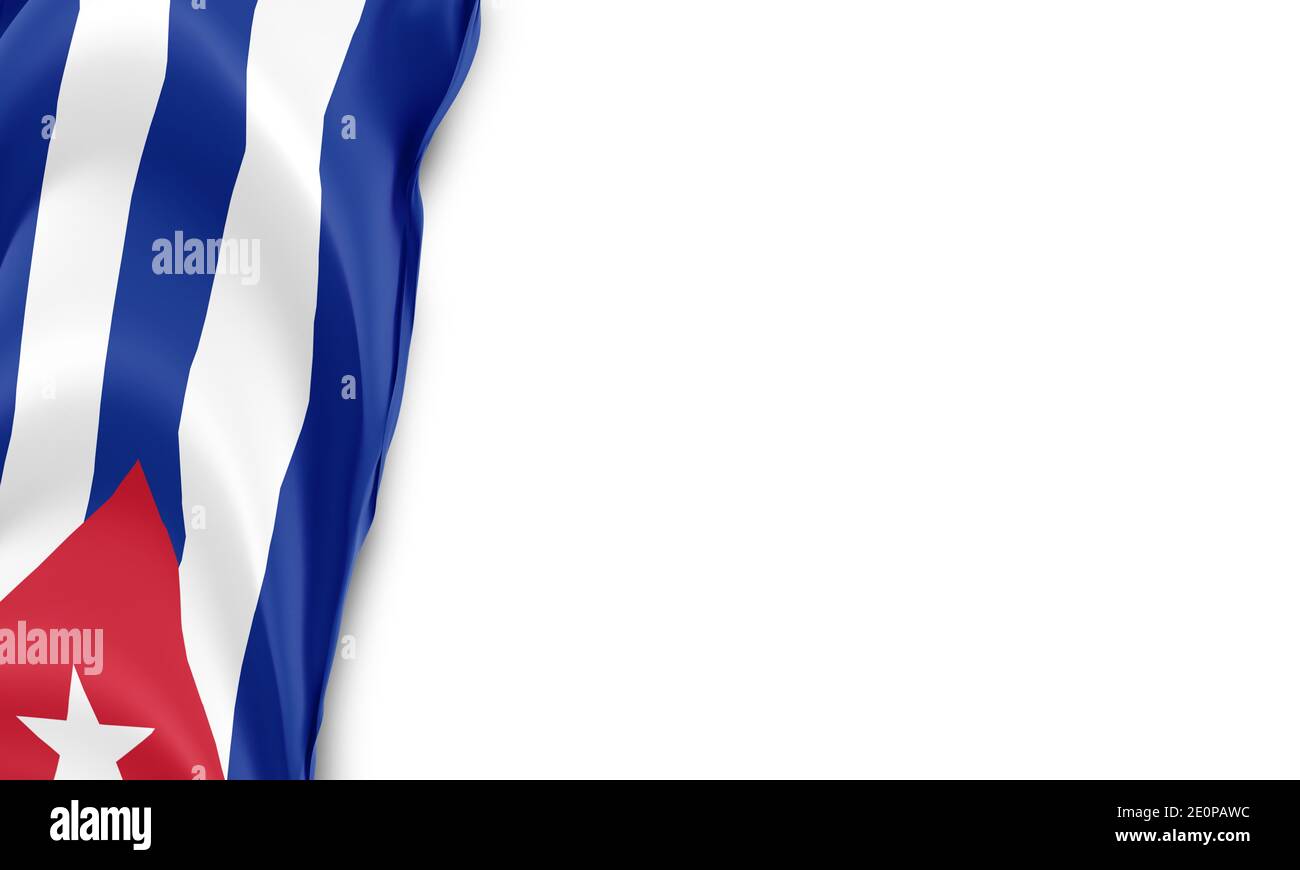 Cuba National flag in White Background Stock Photo - Alamy