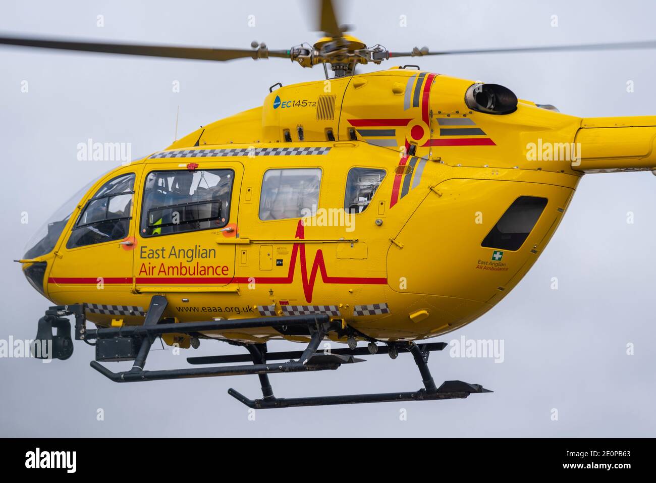 Airbus yellow helicopter uk hi-res stock photography and images - Alamy