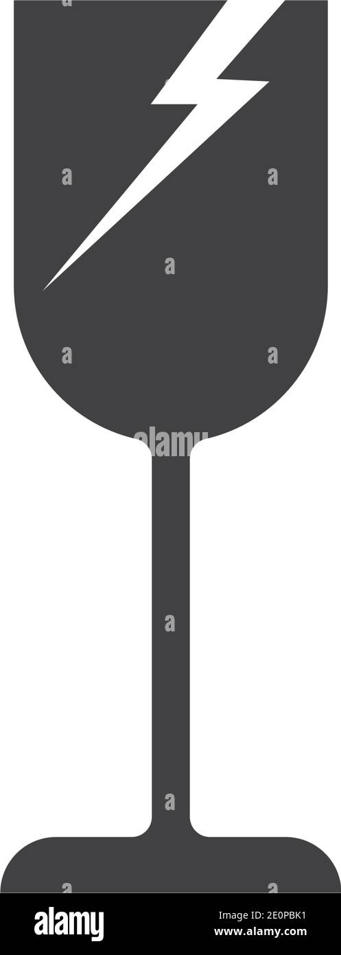 fragile glass - vector icon Stock Vector Image & Art - Alamy