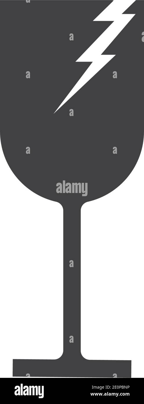 fragile glass - vector icon Stock Vector Image & Art - Alamy