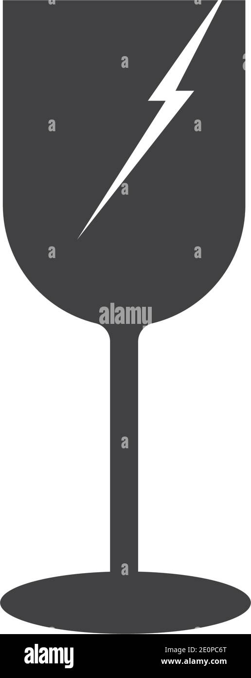 fragile glass - vector icon Stock Vector Image & Art - Alamy