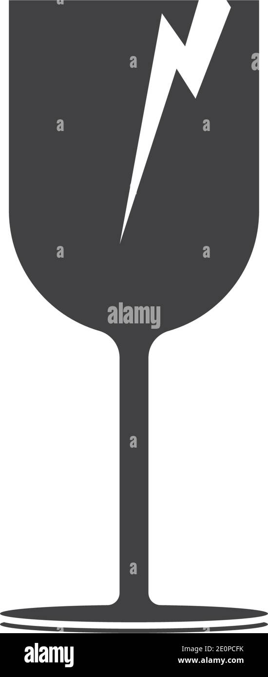 fragile glass - vector icon Stock Vector Image & Art - Alamy