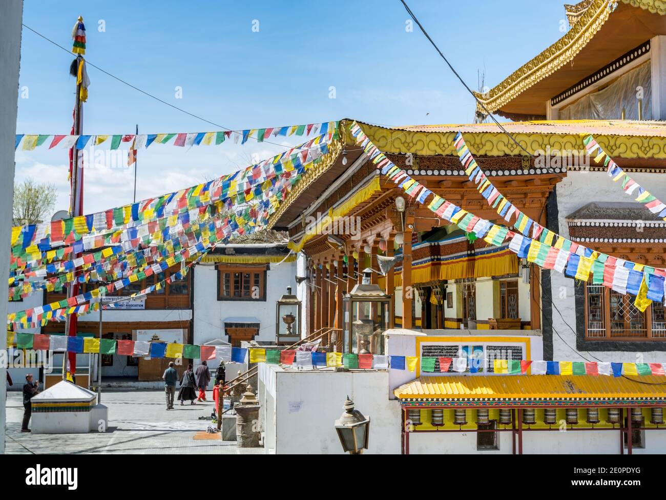 A traditional Tibetan Buddhism temple Gompa Soma at the main market at ...