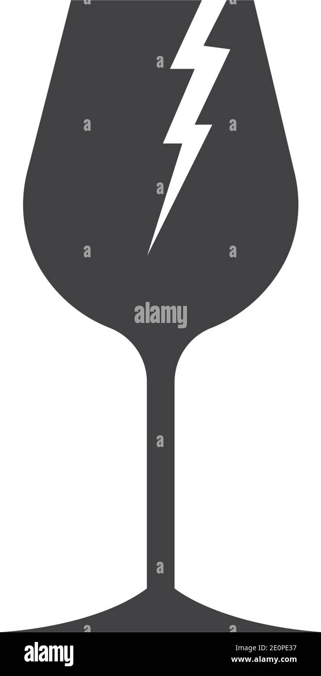 fragile glass - vector icon Stock Vector Image & Art - Alamy