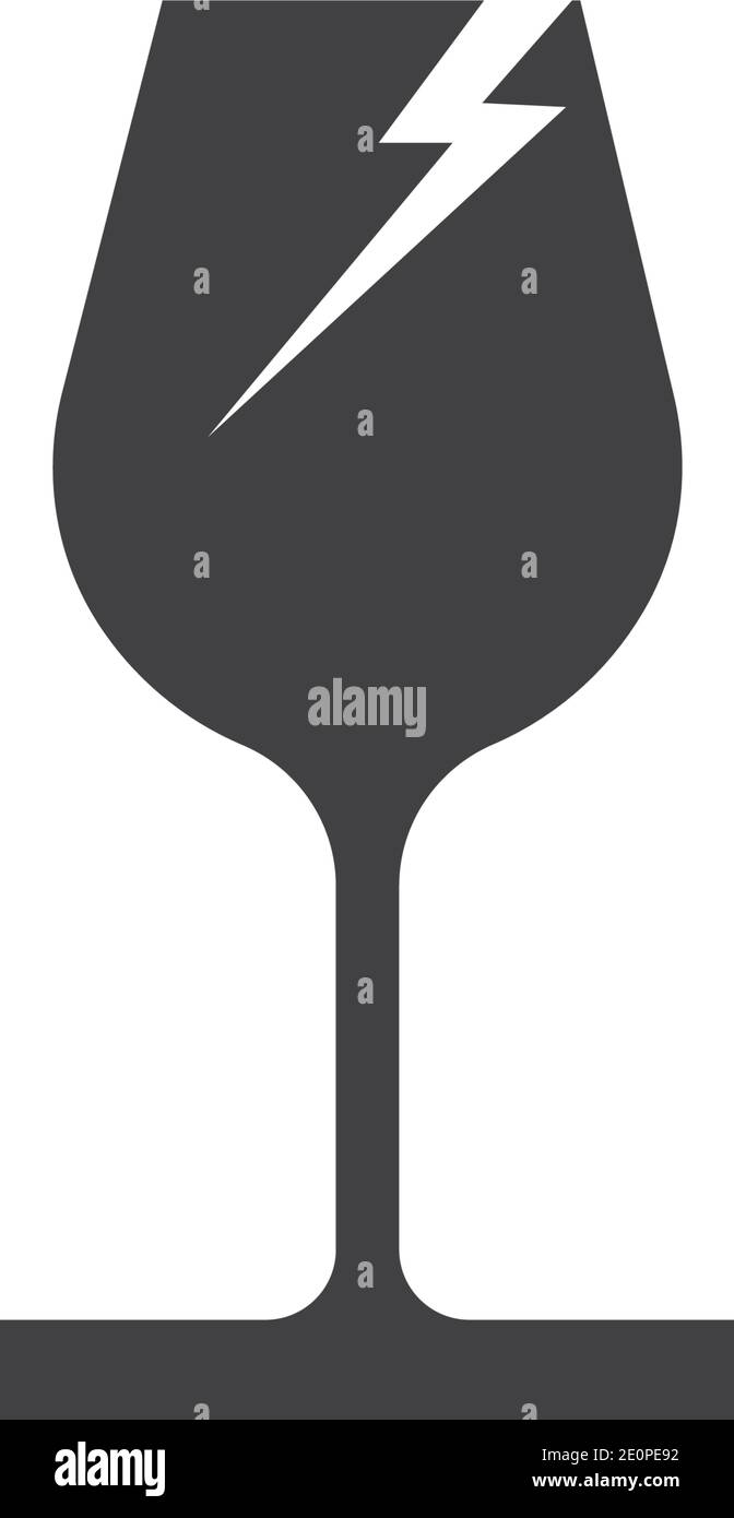 fragile glass - vector icon Stock Vector Image & Art - Alamy