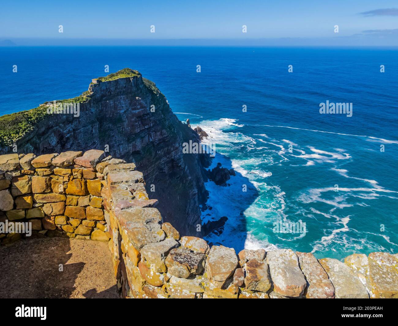 Stunning view of the rocky cliffs of Cape of Good Hope, South Africa ...