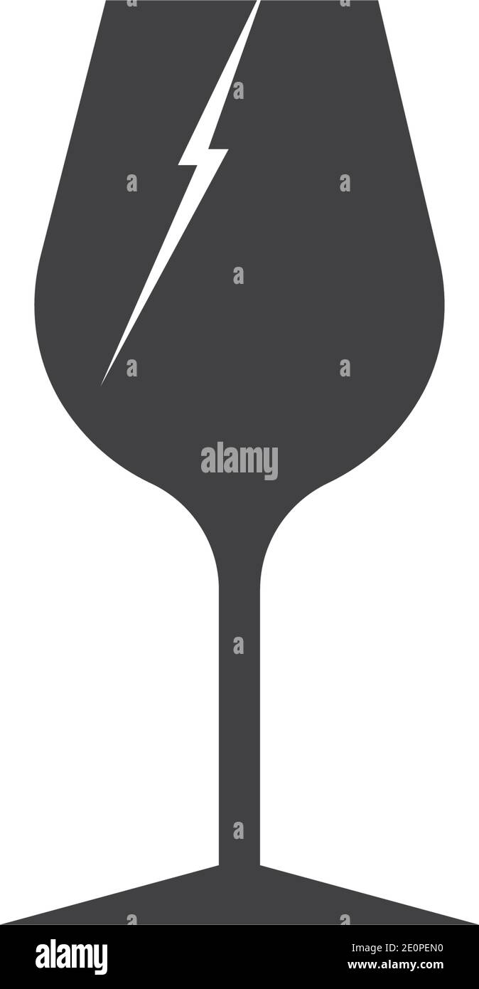 fragile glass - vector icon Stock Vector Image & Art - Alamy