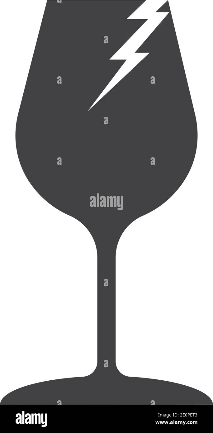 fragile glass - vector icon Stock Vector Image & Art - Alamy