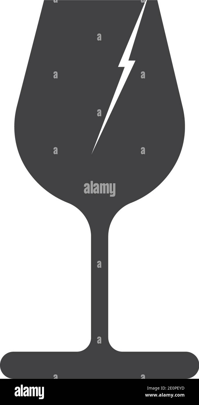 fragile glass - vector icon Stock Vector Image & Art - Alamy