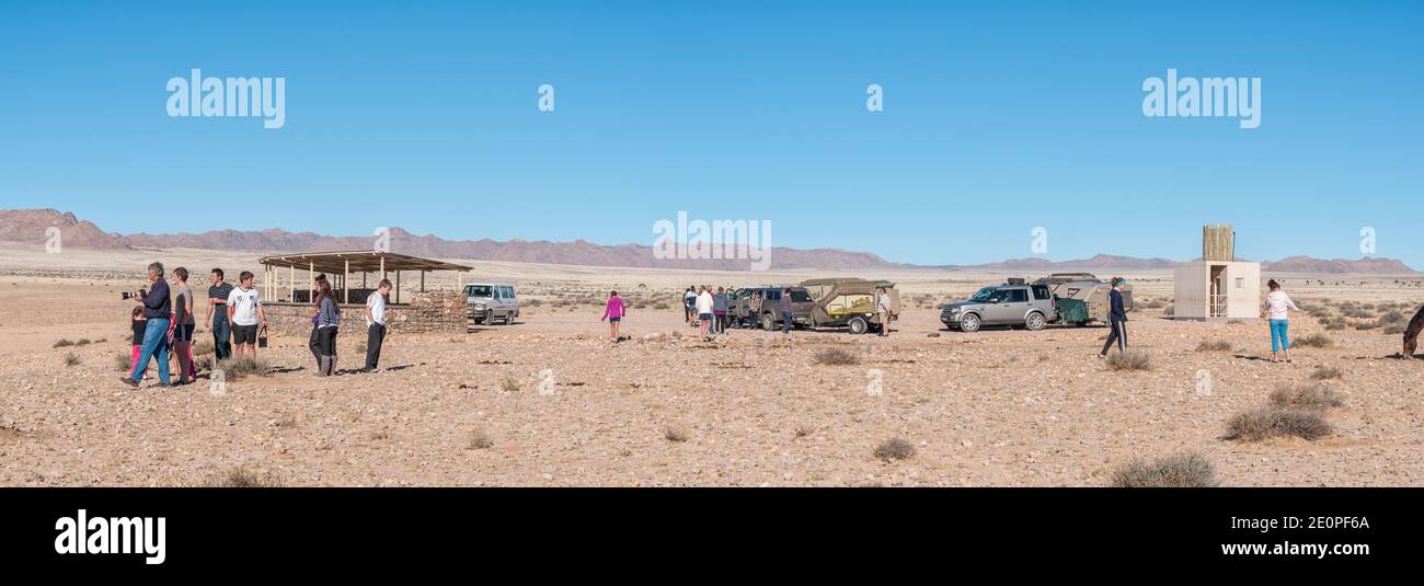 GARUB, NAMIBIA - JUNE 24, 2012: Panorama of the viewpoint for the wild ...