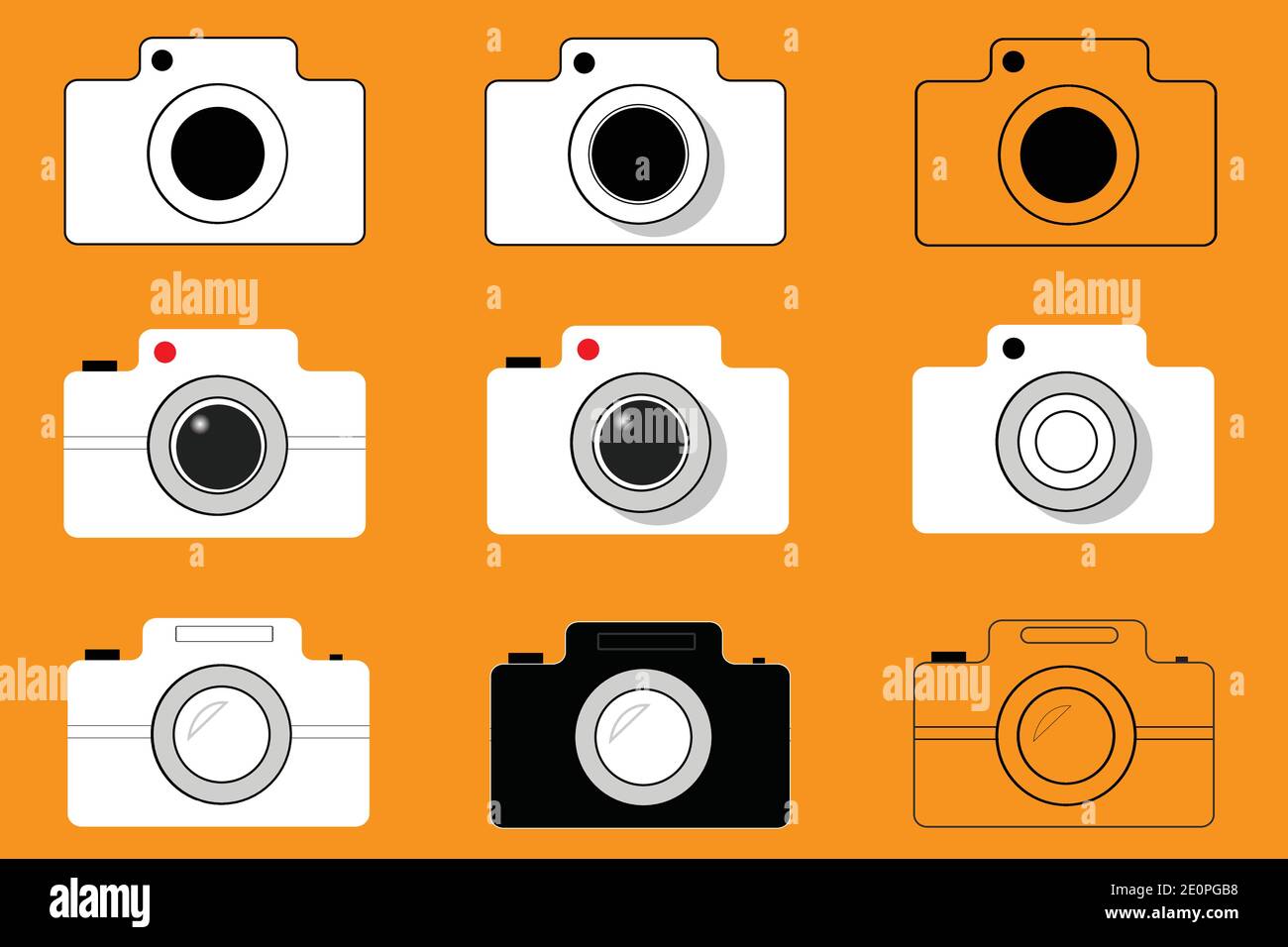 Cameras collection icon pack, Photography icons in for any purposes ...