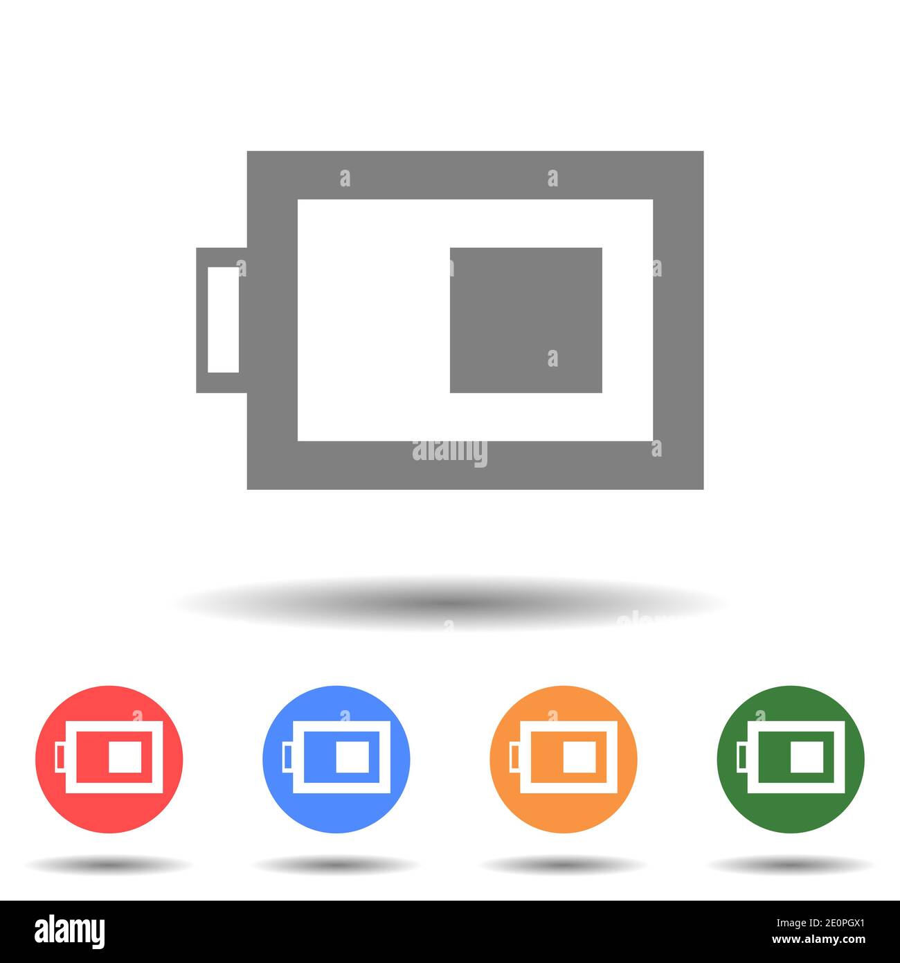 Half battery icon vector logo with a isolated background Stock Vector ...