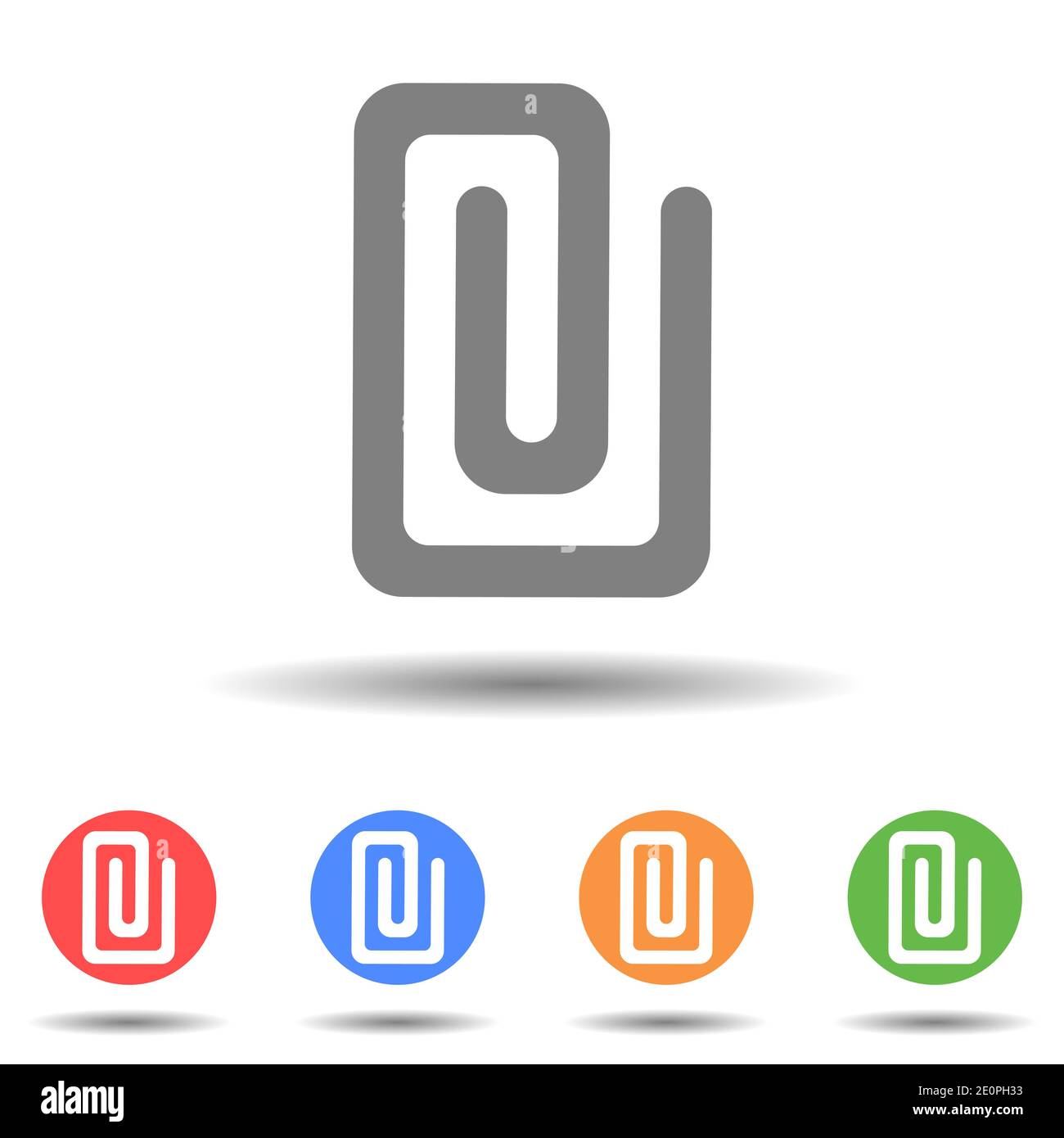 Attachment icon vector logo with isolated background Stock Vector Image ...