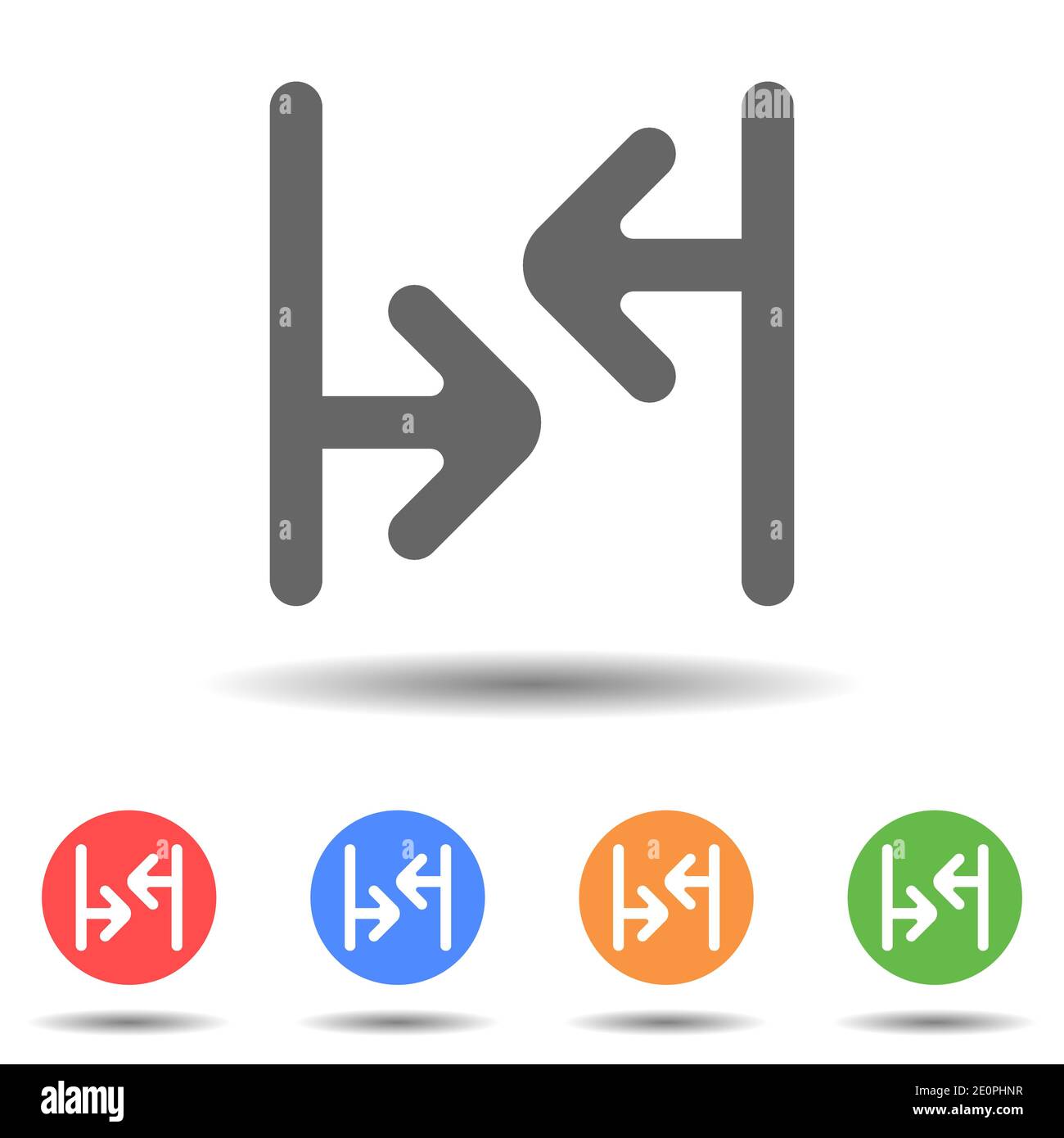 Arrow inside icon vector logo with isolated background Stock Vector ...