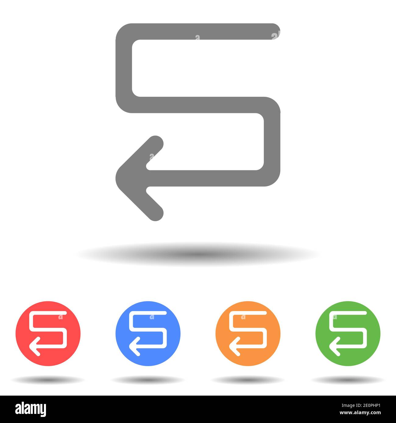 Arrow left icon vector logo with isolated background Stock Vector Image ...