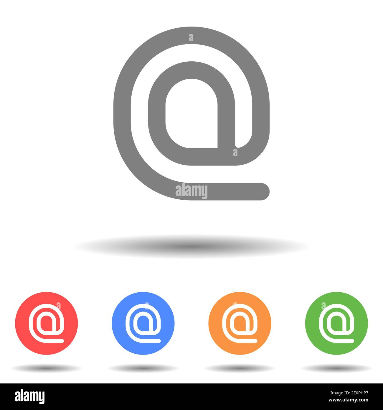 At sign icon vector logo with isolated background Stock Vector Image ...