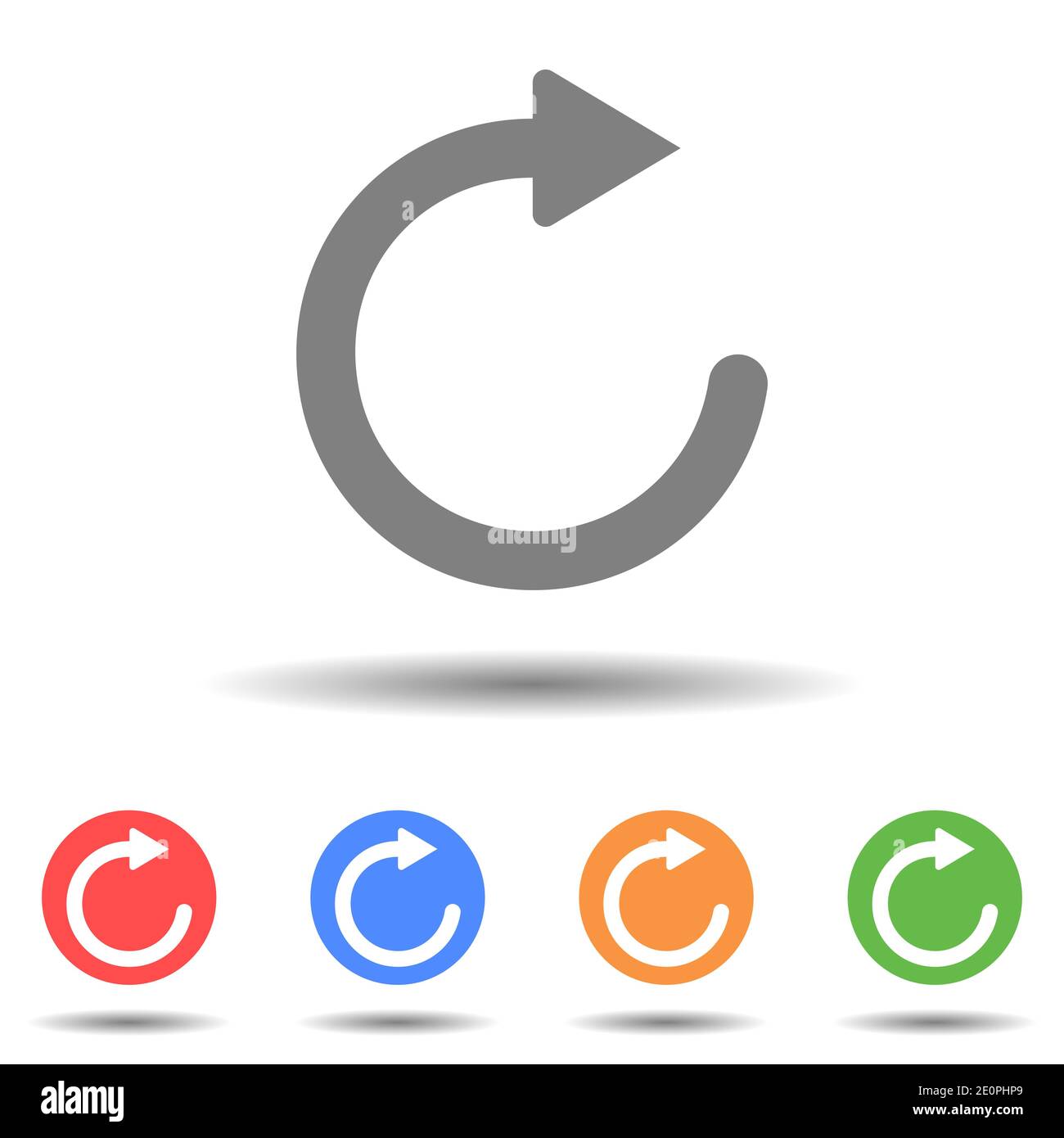 Reload arrow curve icon vector logo with isolated background Stock ...