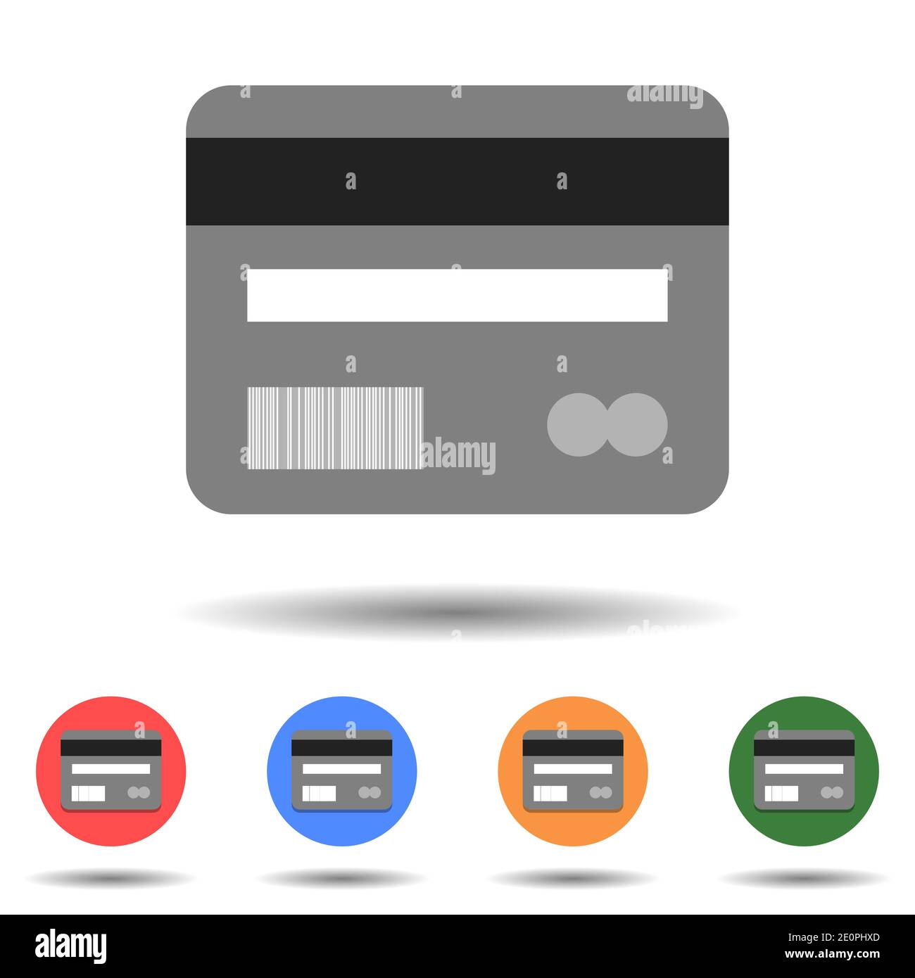 Credit card backside icon vector logo isolated on background Stock ...