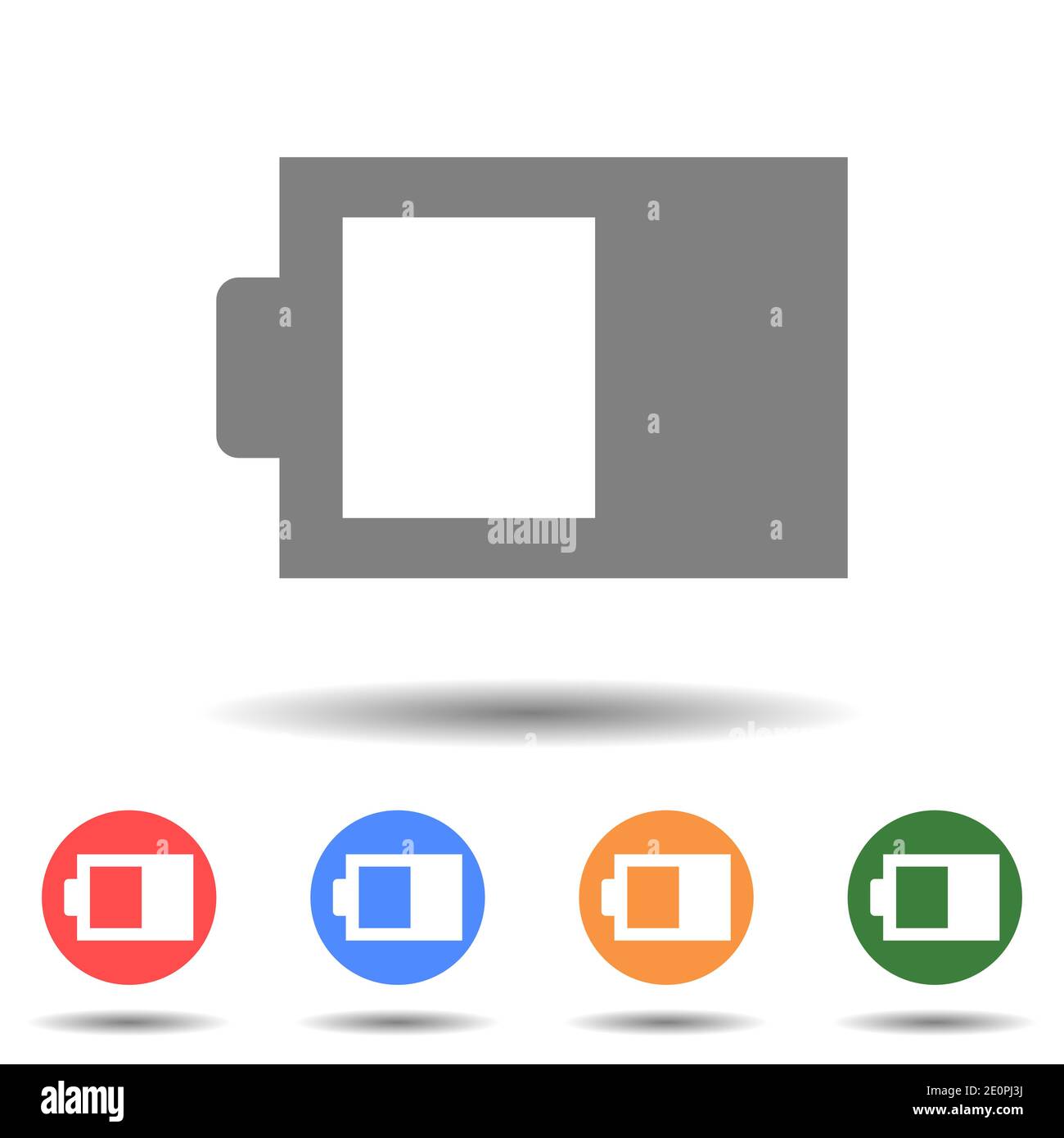 Half battery icon vector logo with a isolated background Stock Vector ...