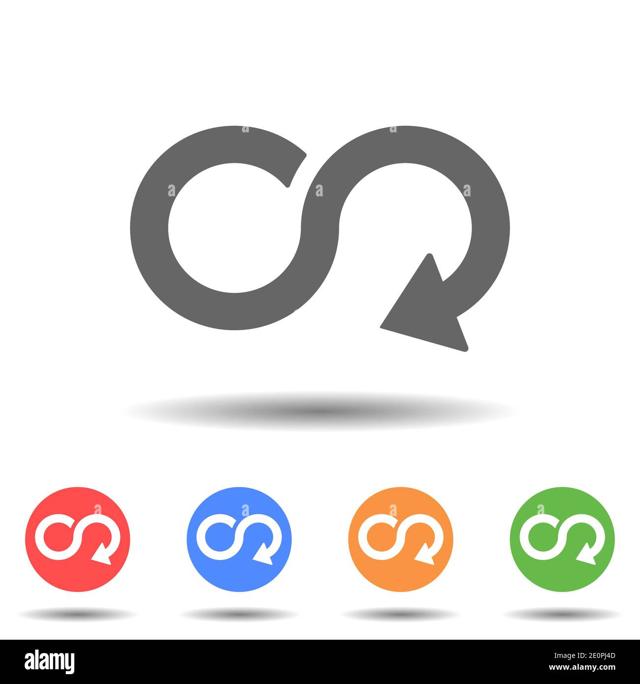 Infinity arrow icon vector logo with isolated background Stock Vector ...