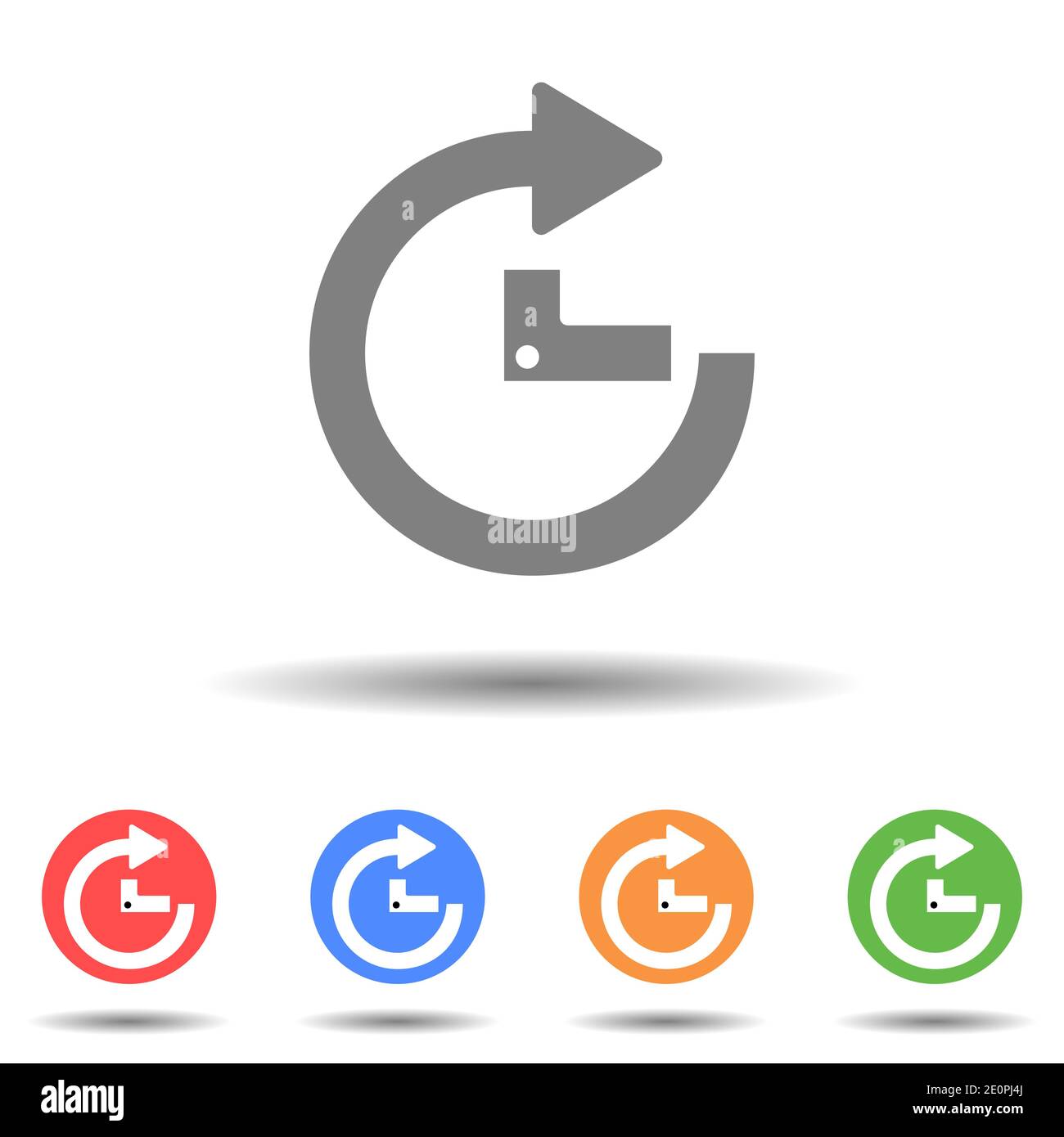 Arrow with time icon vector logo with isolated background Stock Vector ...