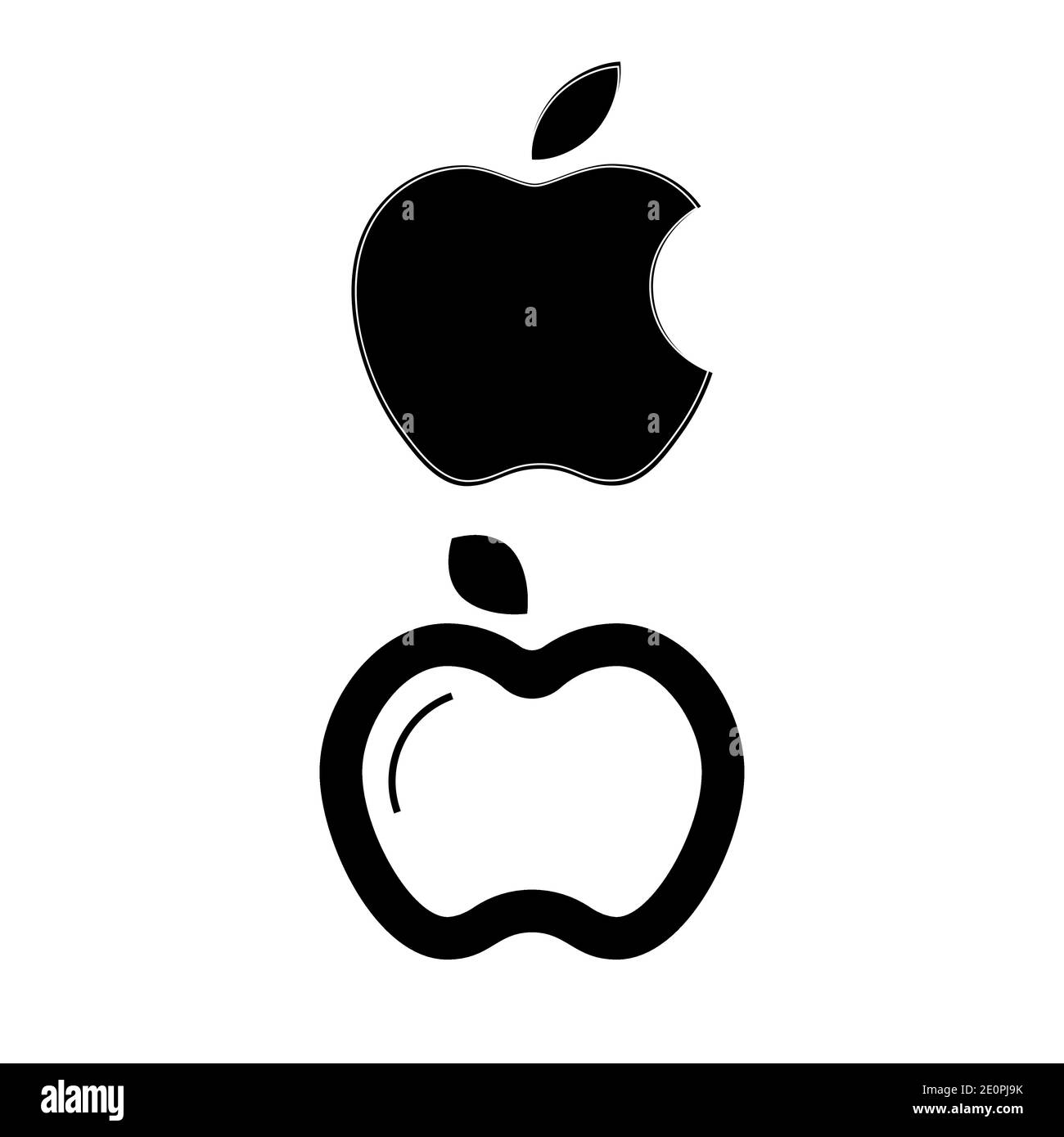 Apple leaf sketch Black and White Stock Photos & Images - Alamy