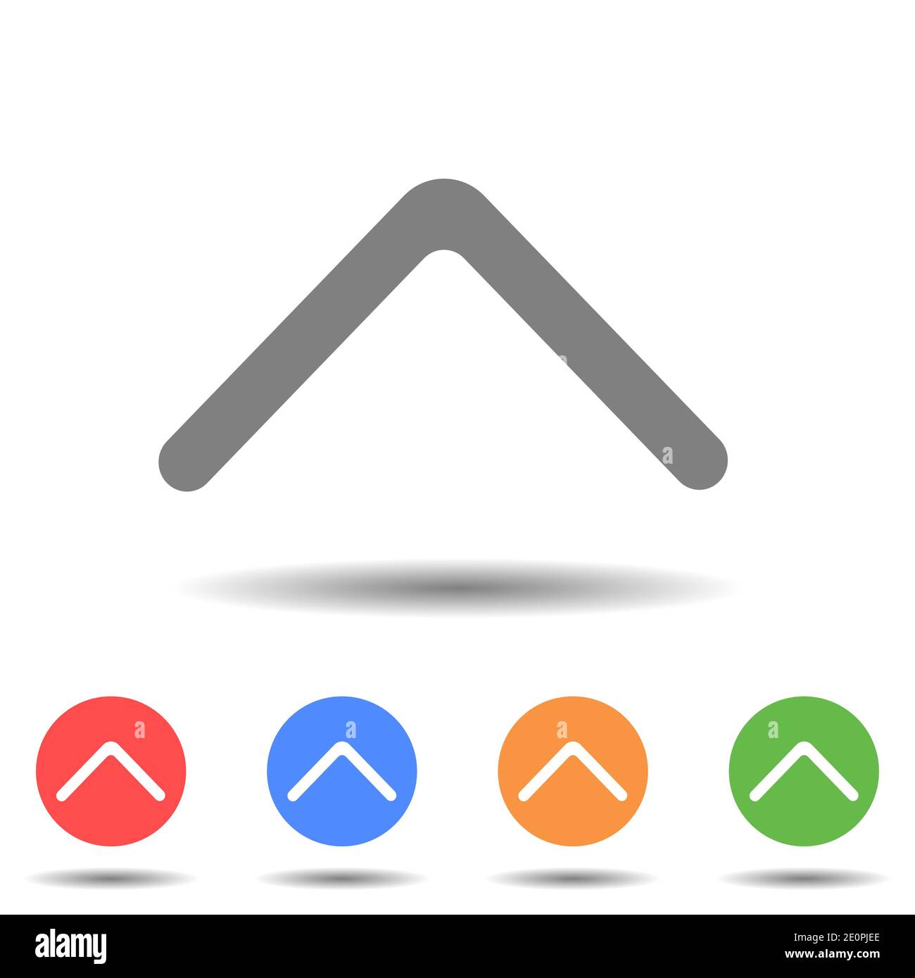 Round arrow up growth icon vector logo with isolated background Stock ...