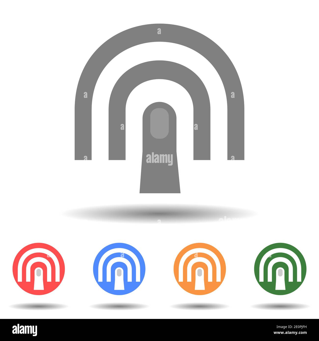 Fingerprint press sign icon vector logo isolated on background Stock ...
