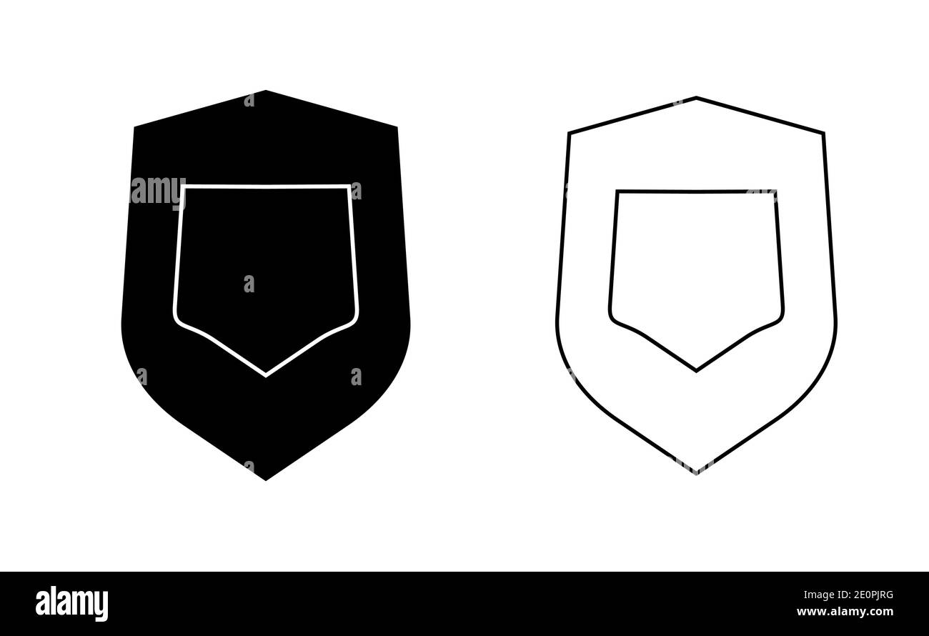 Guard protect linear icon vector, black and white version Stock Vector ...