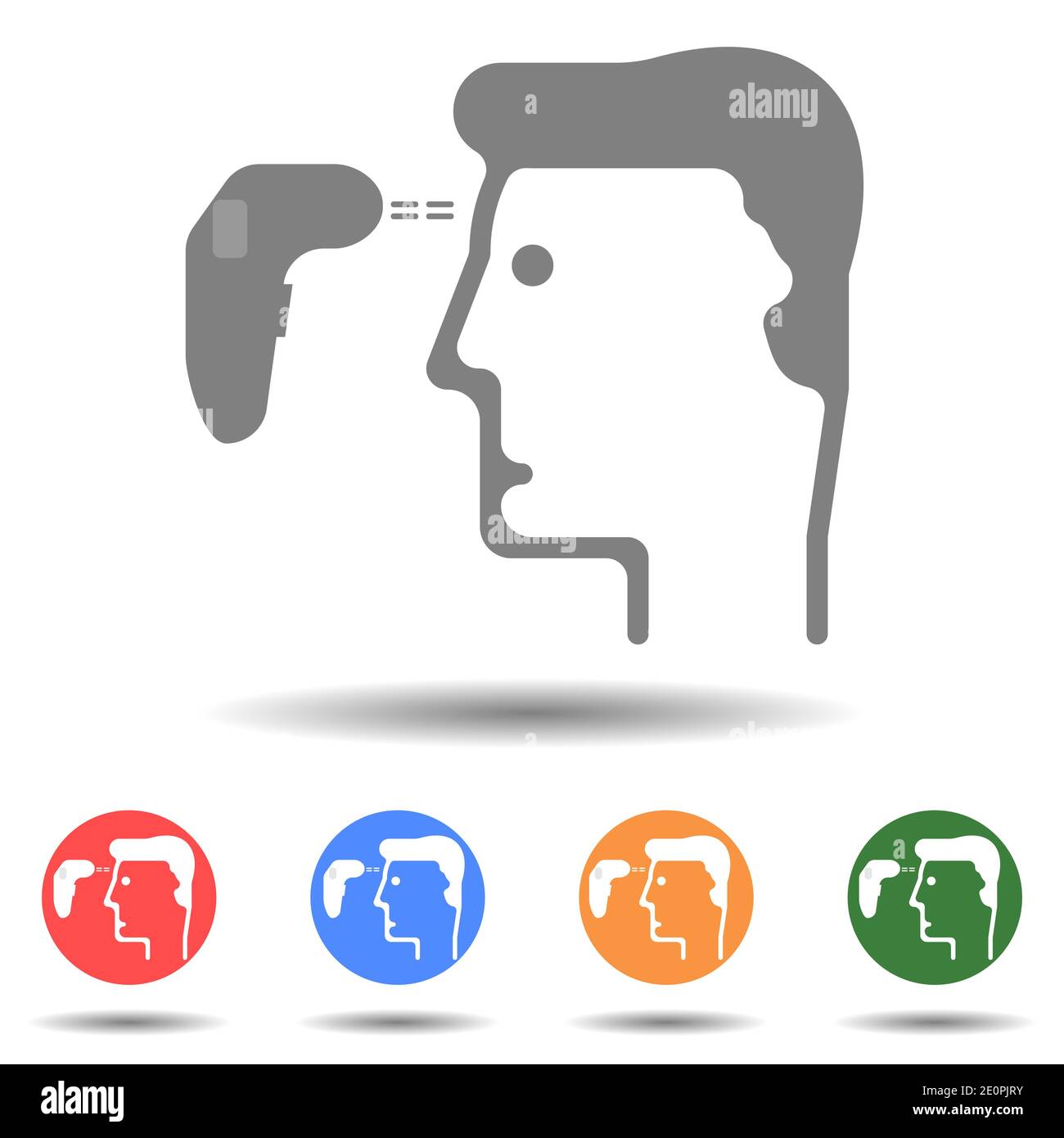 Temperature check control sign vector with isolated background Stock ...