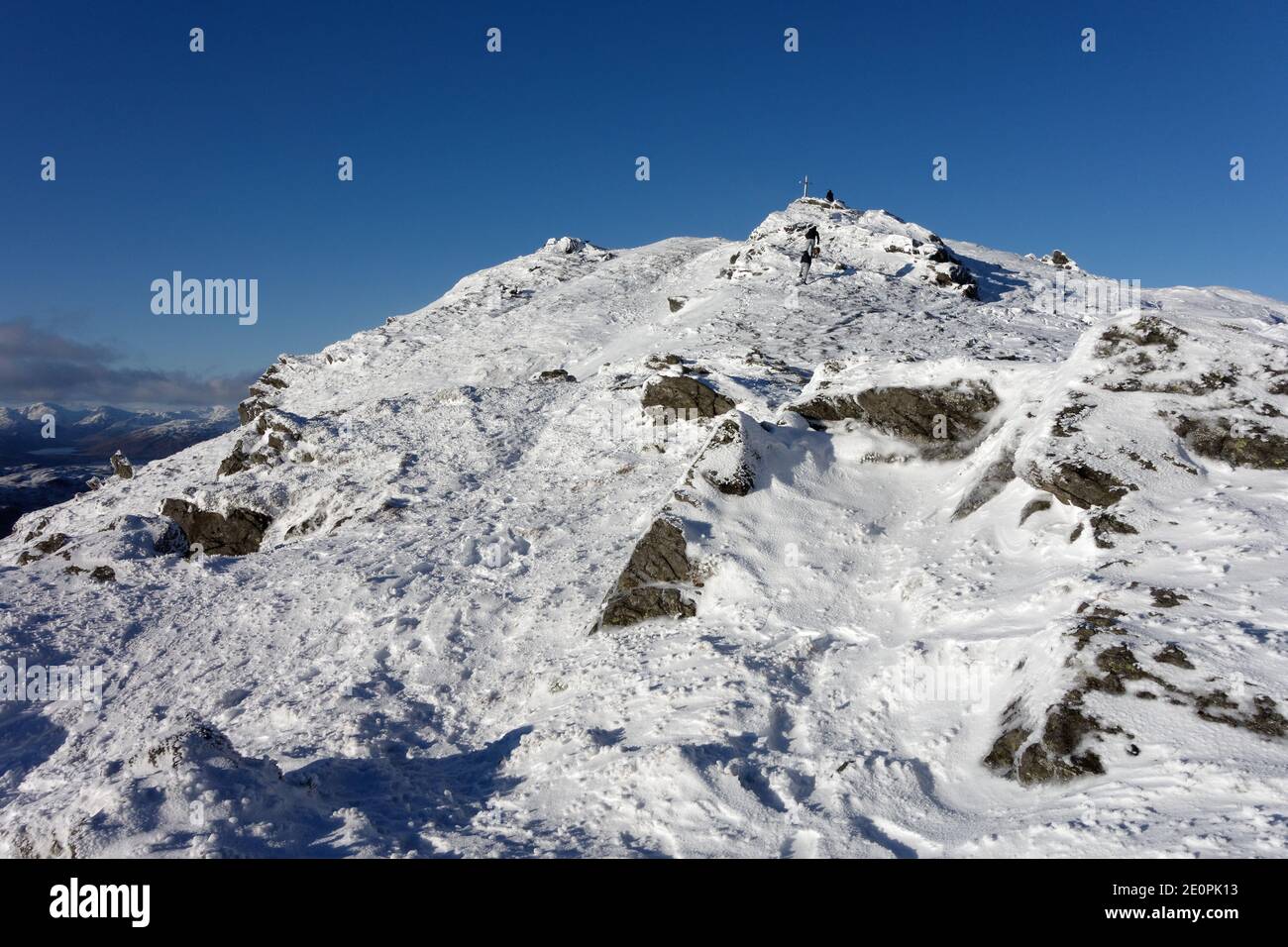 Ben Ledi, near Callander seen with the winter snow during January 2021 ...