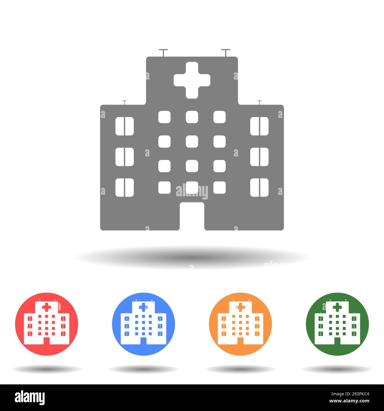 Hospital building vector with isolated background Stock Vector Image ...